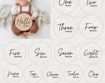 Baby Monthly Milestone Svg , Baby Monthly Milestone Rounds SVG, Cricut ...