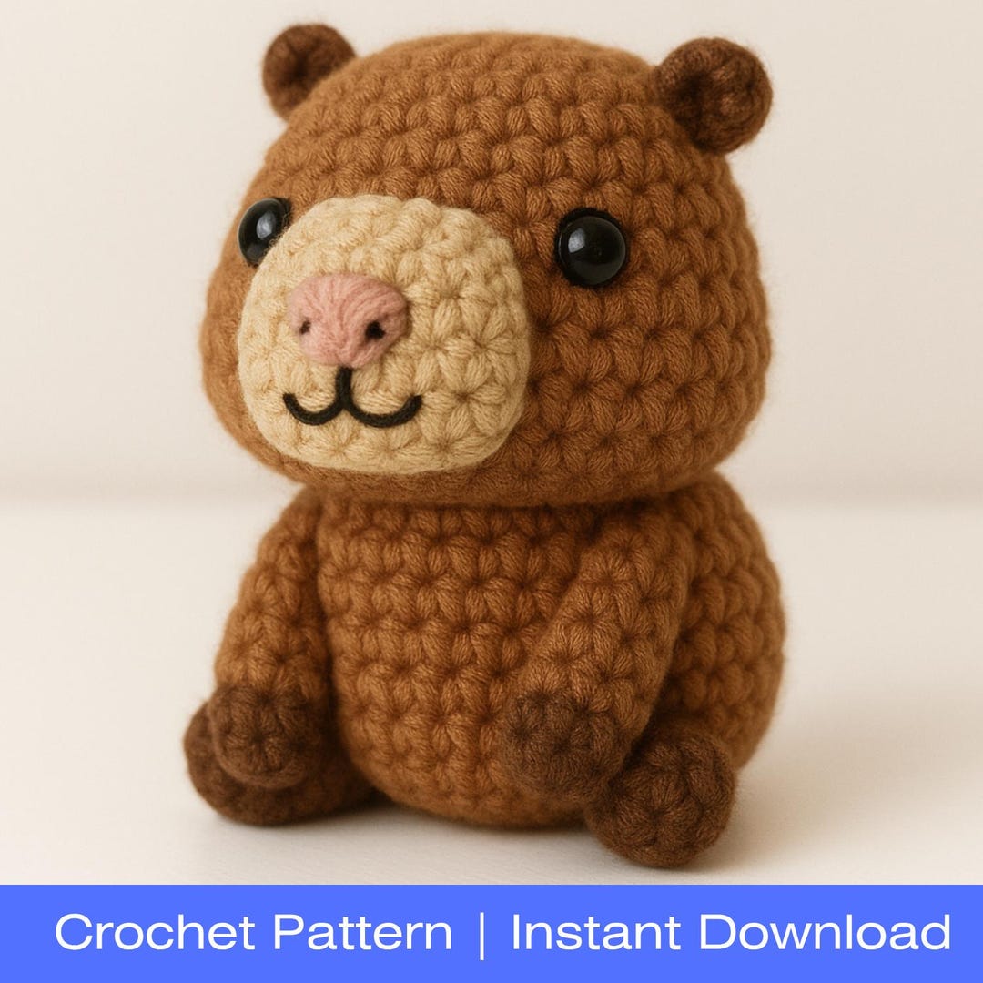 Capybara Crochet Pattern, Amigurumi Capybara Tutorial, Beginner ...