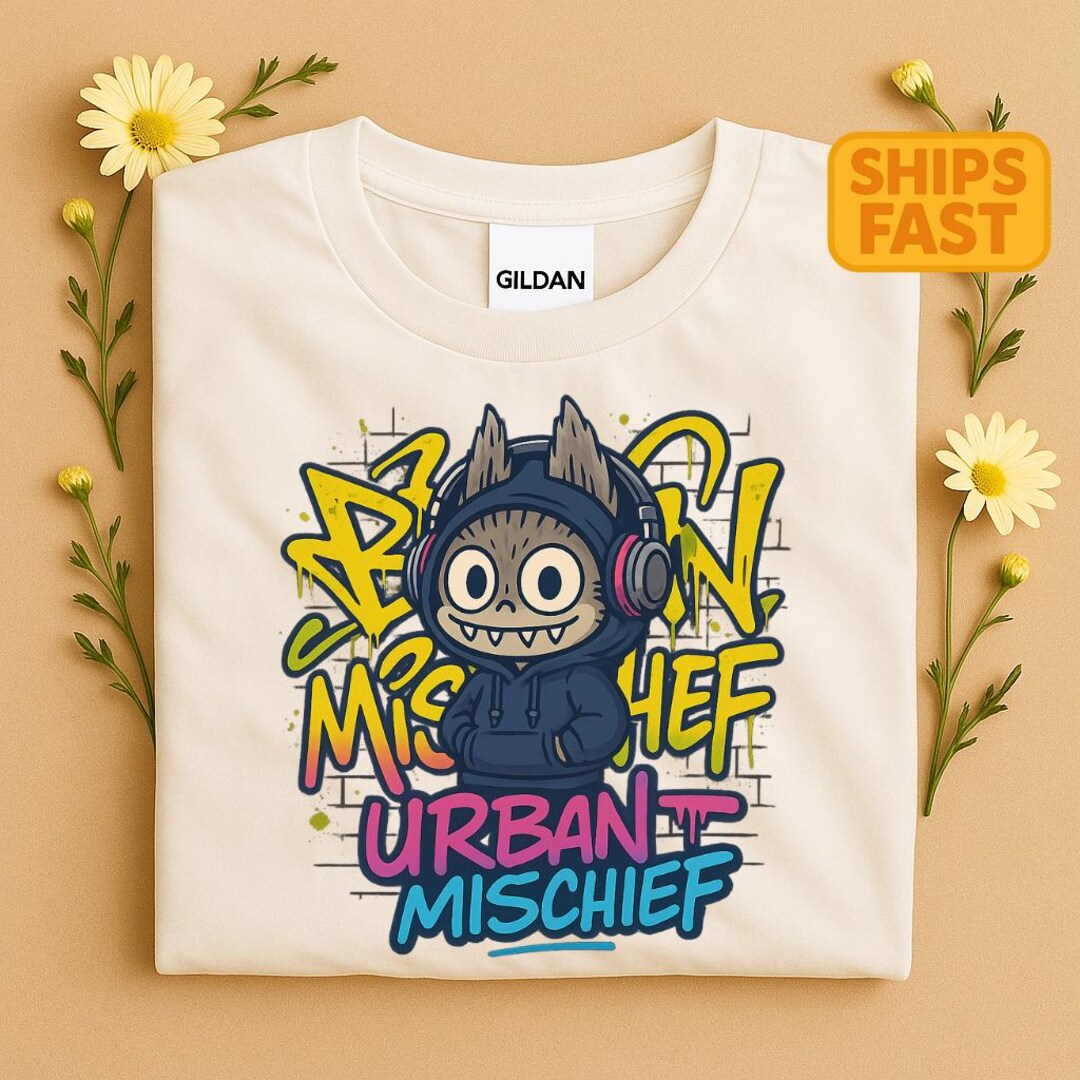 Labubu Urban Mischief Graffiti Shirt | Streetwear Hoodie Style Labubu ...