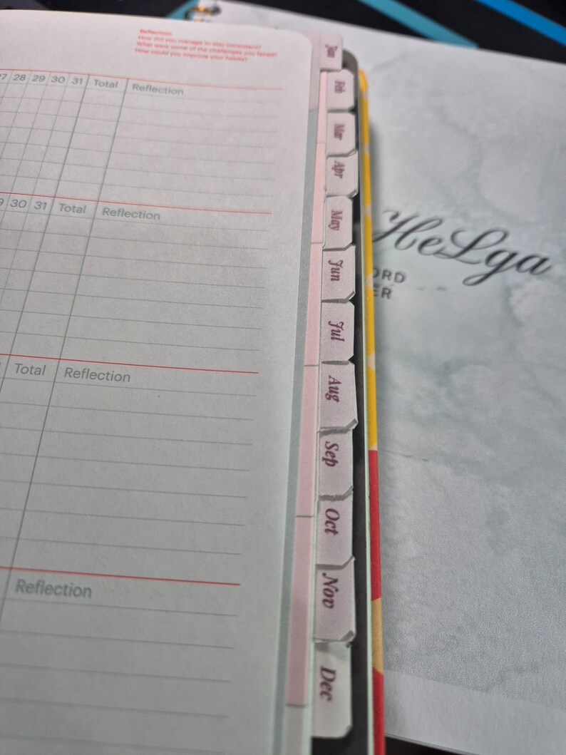 2025 Printable Calendar Index Tabs Journal Tabs for Notebooks Monthly ...