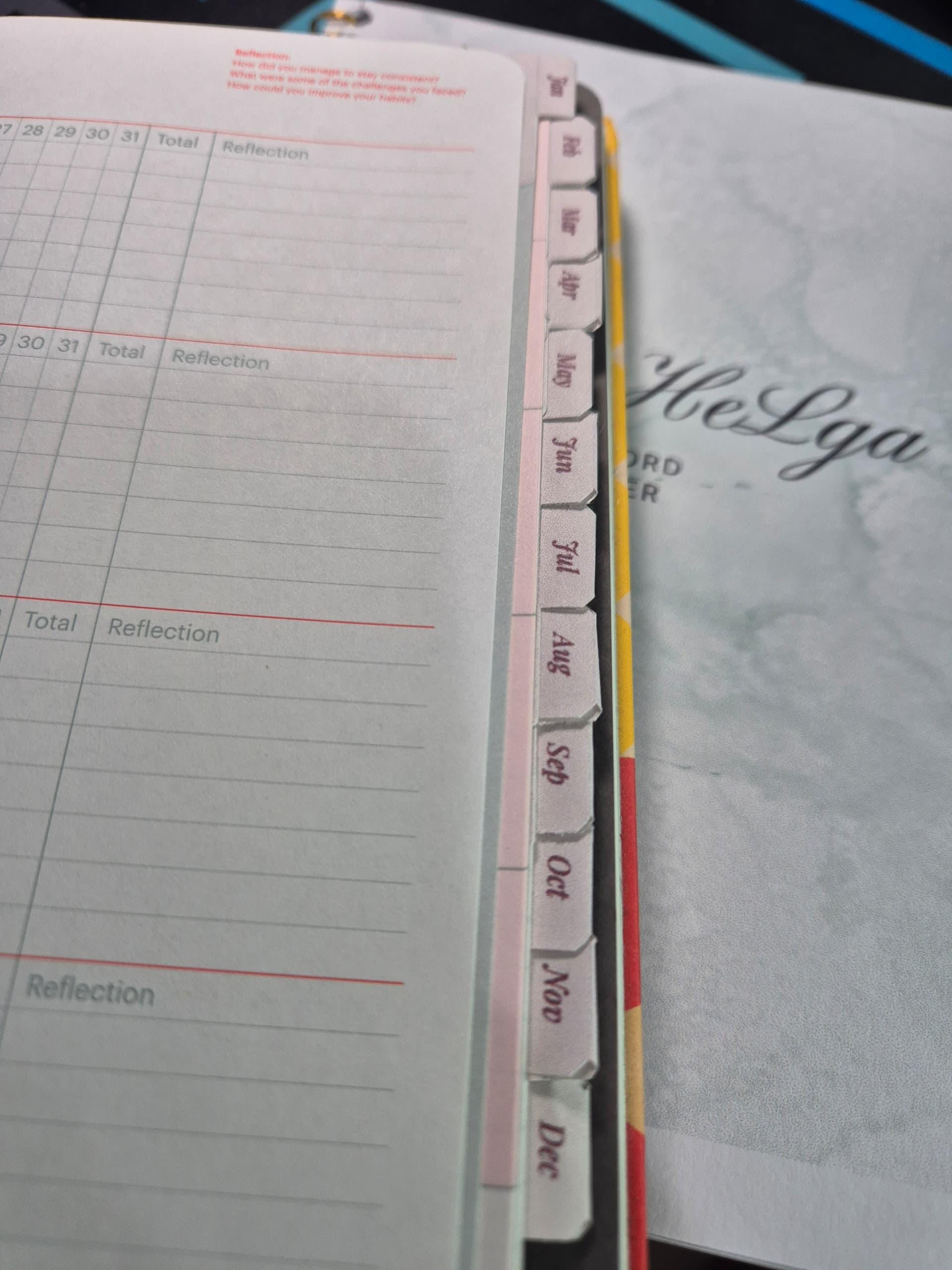 2025 Printable Calendar Index Tabs Journal Tabs for Notebooks Monthly ...