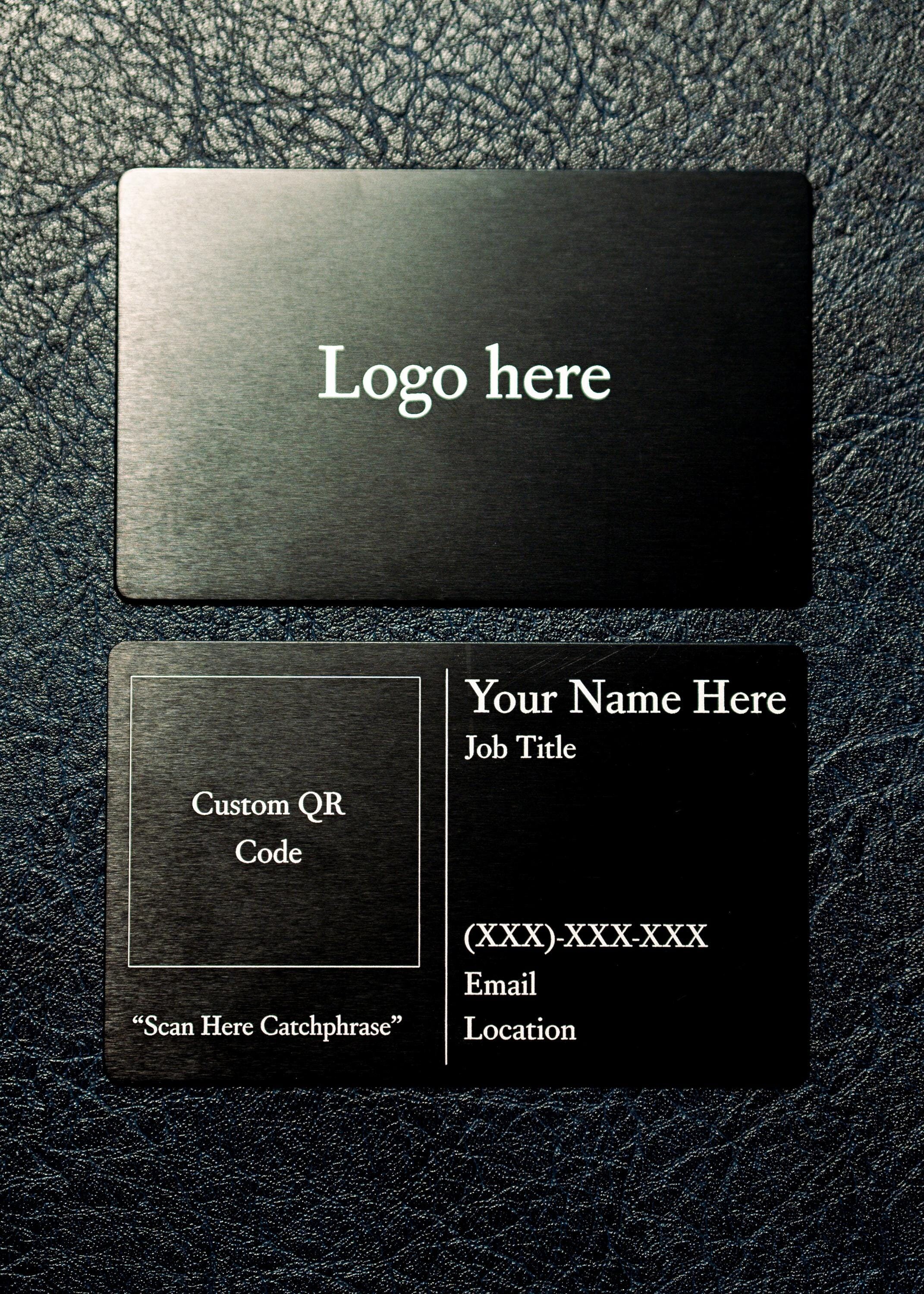 Custom Metal Business Cards - 0.8mm Thick | Personalized Engraved ...