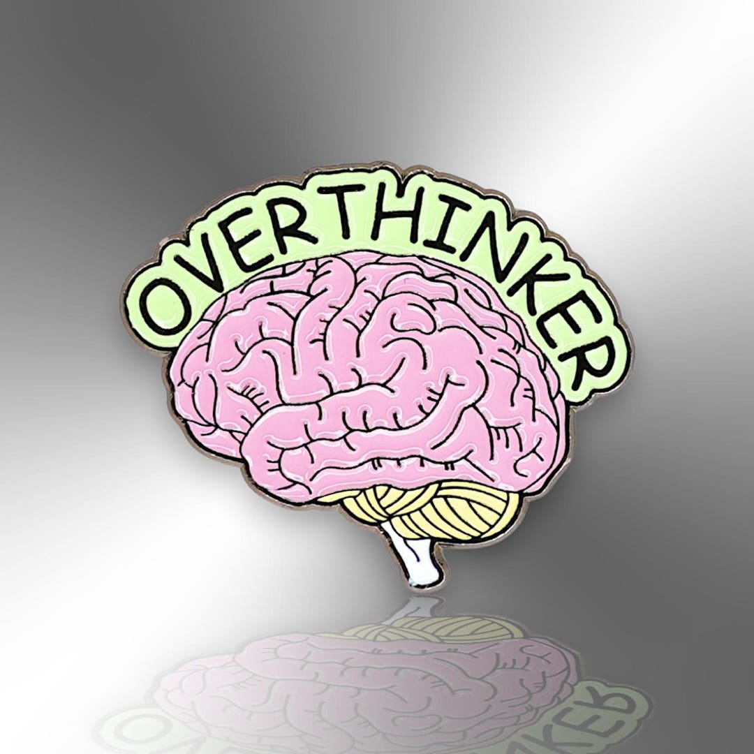 Brain Overthinker Enamel Lapel Pin, Neurodivergent, Mental Health ...