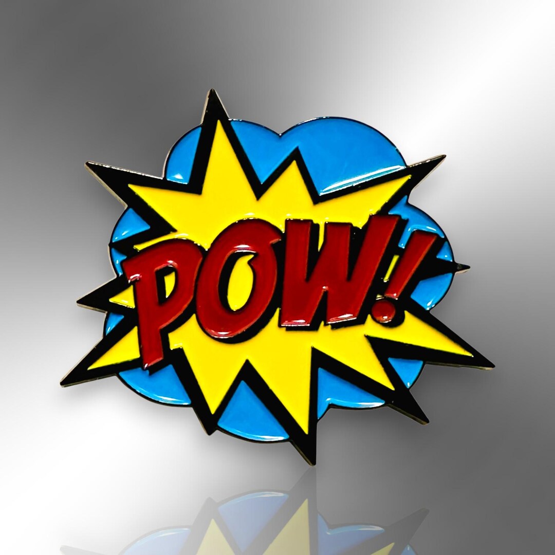 Cartoon Comic Superhero Onomatopoeia Enamel Pin, Brooch Badge, Gifts ...