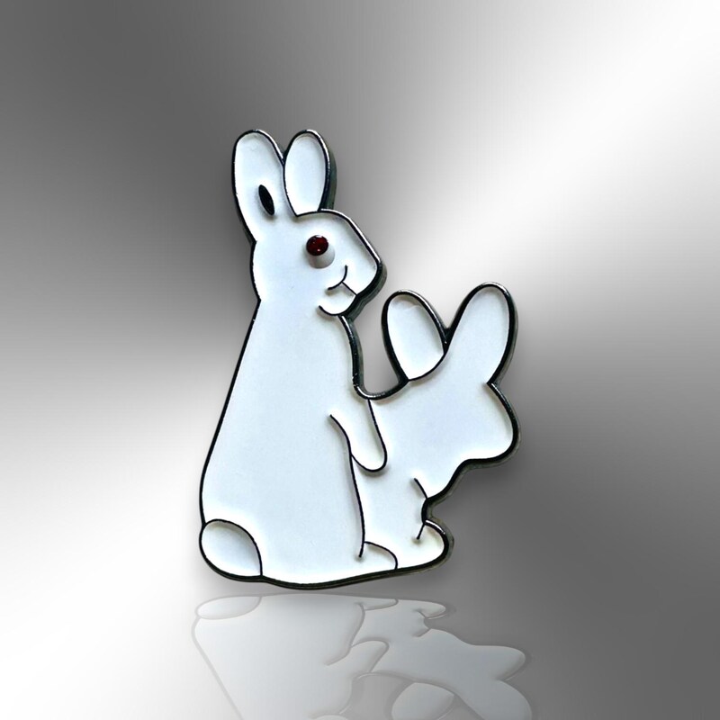 Rabbit Pin Badges - Etsy