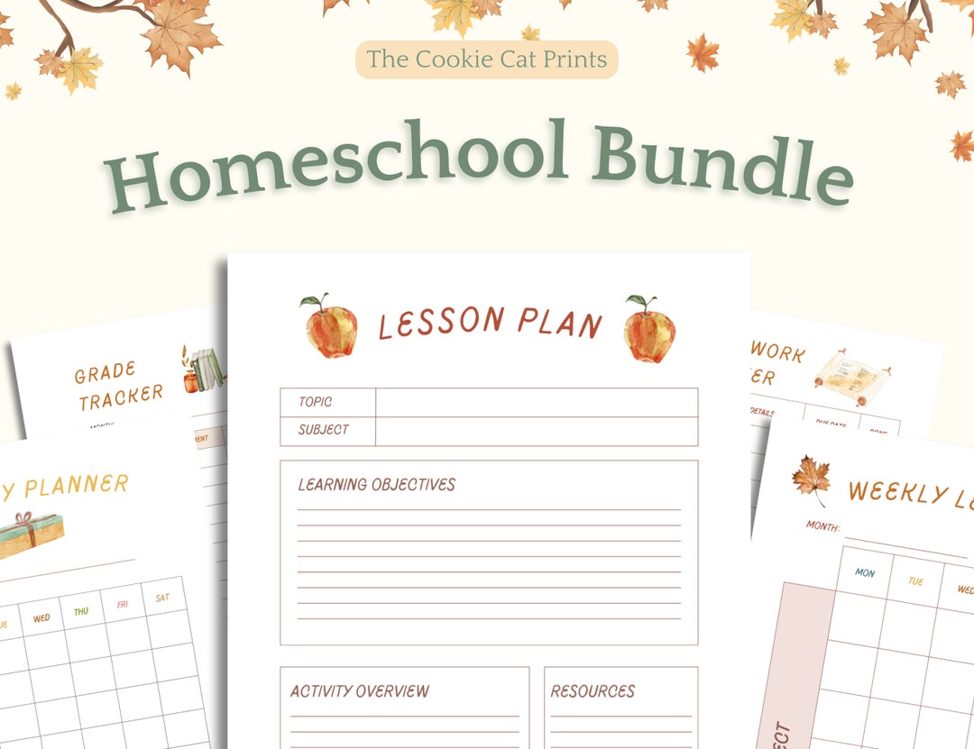 Homeschool Planner Bundle | Homeschool Portfolio Bundle | Printable ...