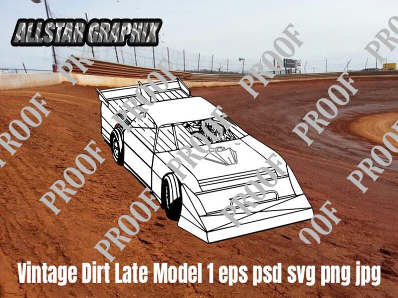 Vintage Dirt Late Model 1 Eps Psd Svg Png Jpg - Etsy