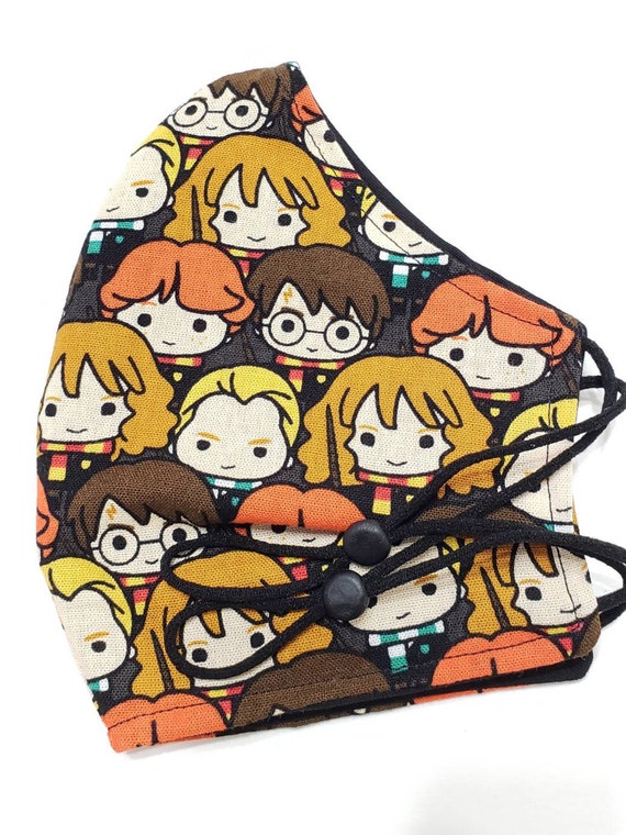 Wizard Heads Face Mask Covering Adjustable Elastic Washable | Etsy