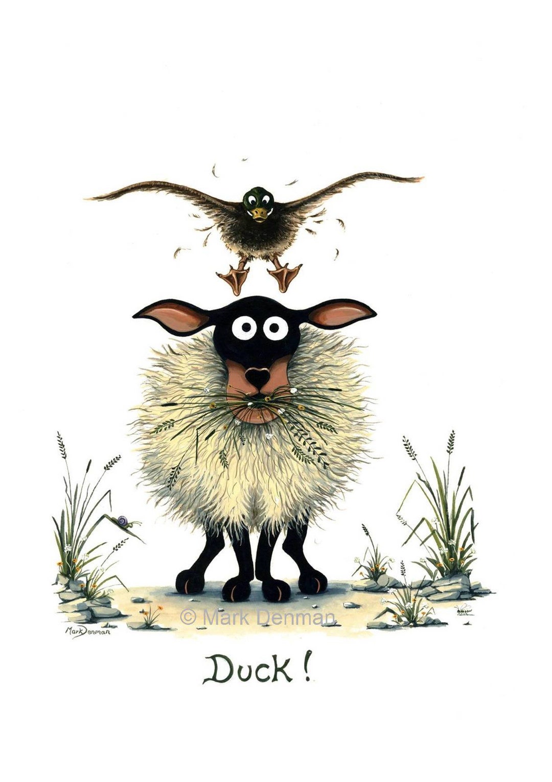 Duck Sheep A4 Print Signed by UK Artist Mark Denman - Etsy