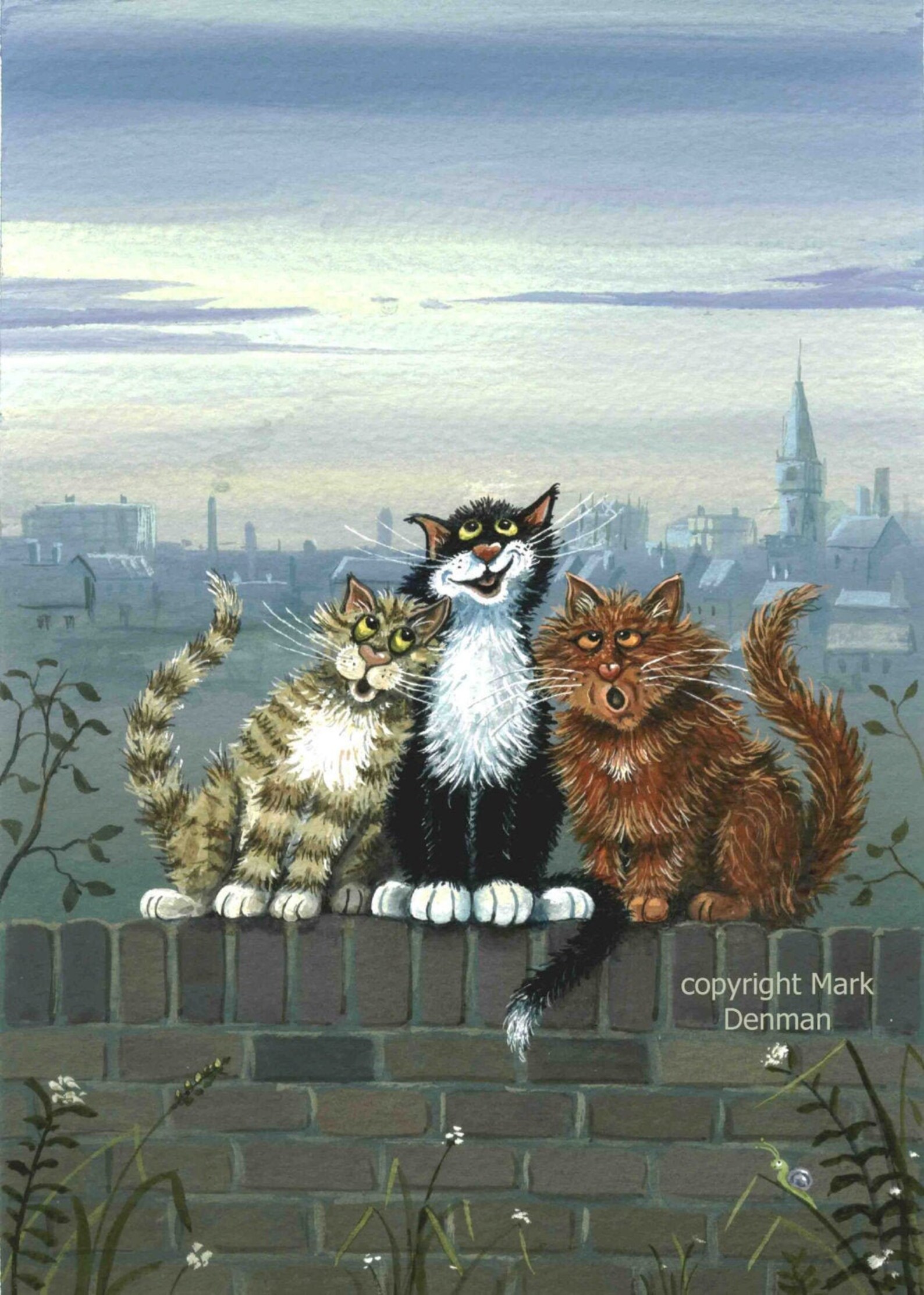 Harmony Cats Chorus Signed Print From a Watercolour by UK | Etsy