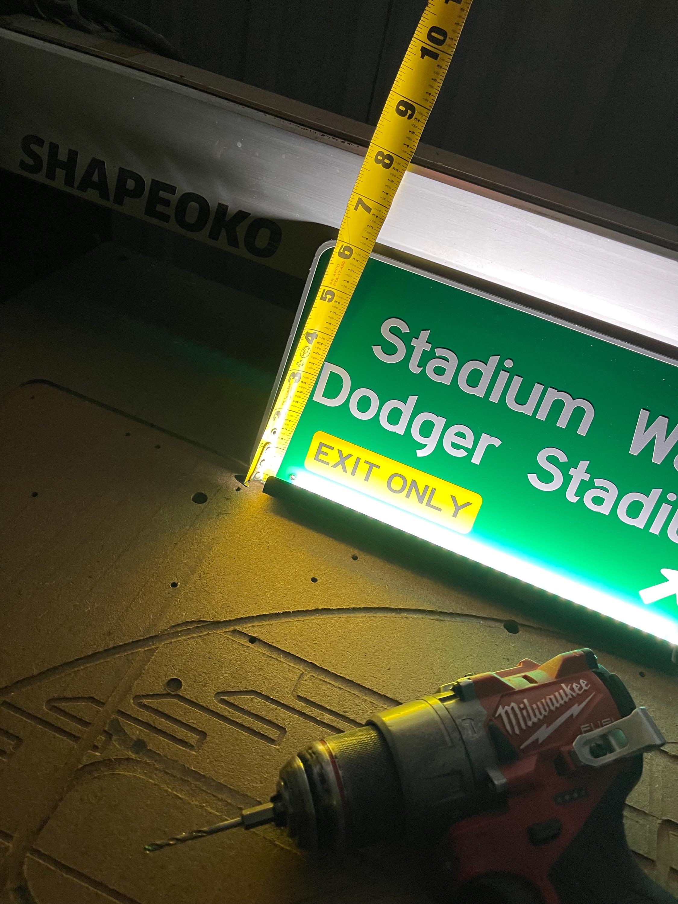 Stadium Way Dodger Stadium Freeway Exit Sign - Etsy