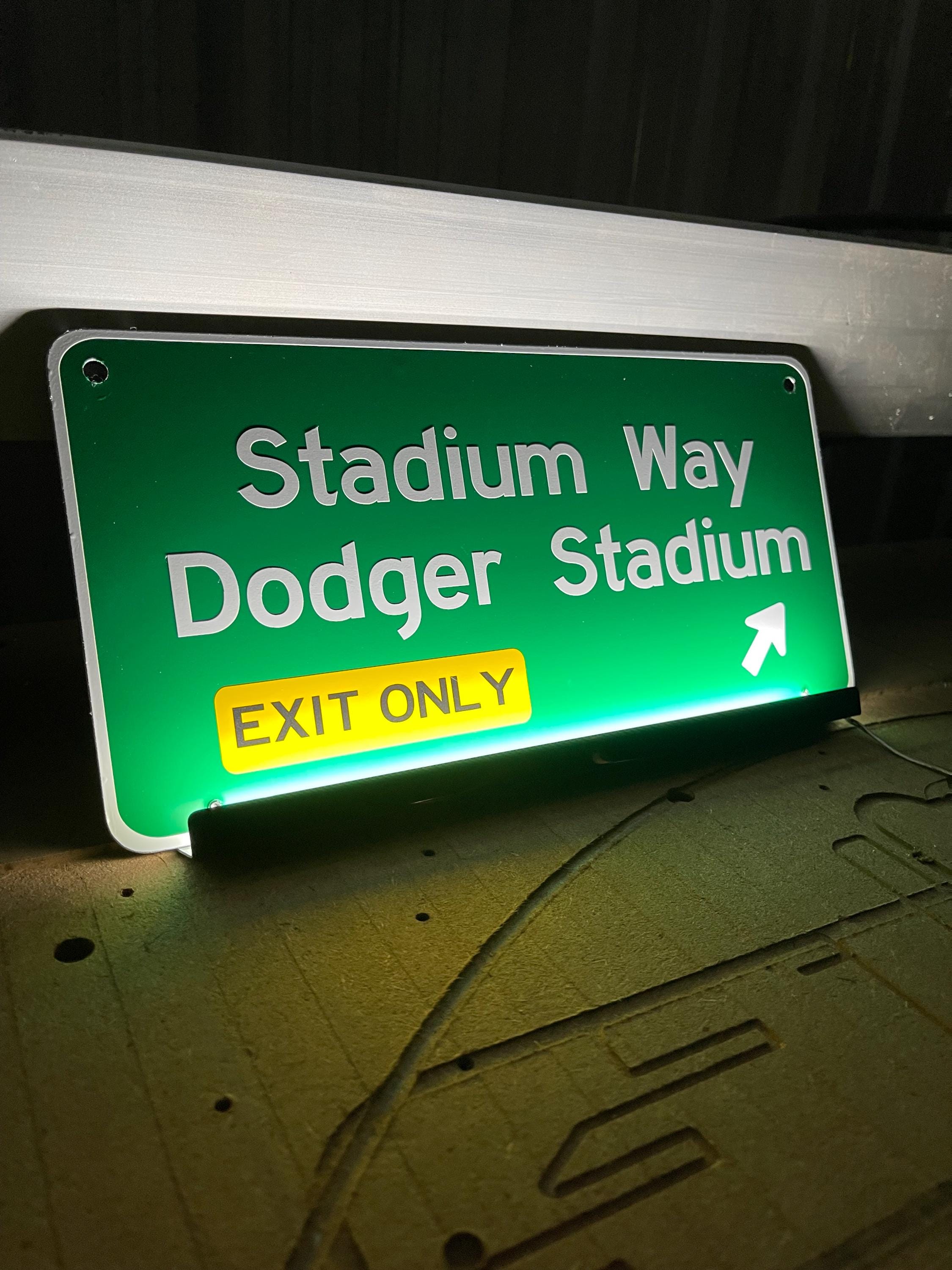 Stadium Way Dodger Stadium Freeway Exit Sign - Etsy