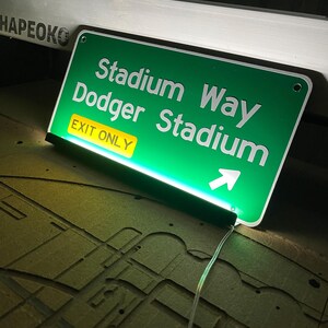 Stadium Way Dodger Stadium Freeway Exit Sign - Etsy