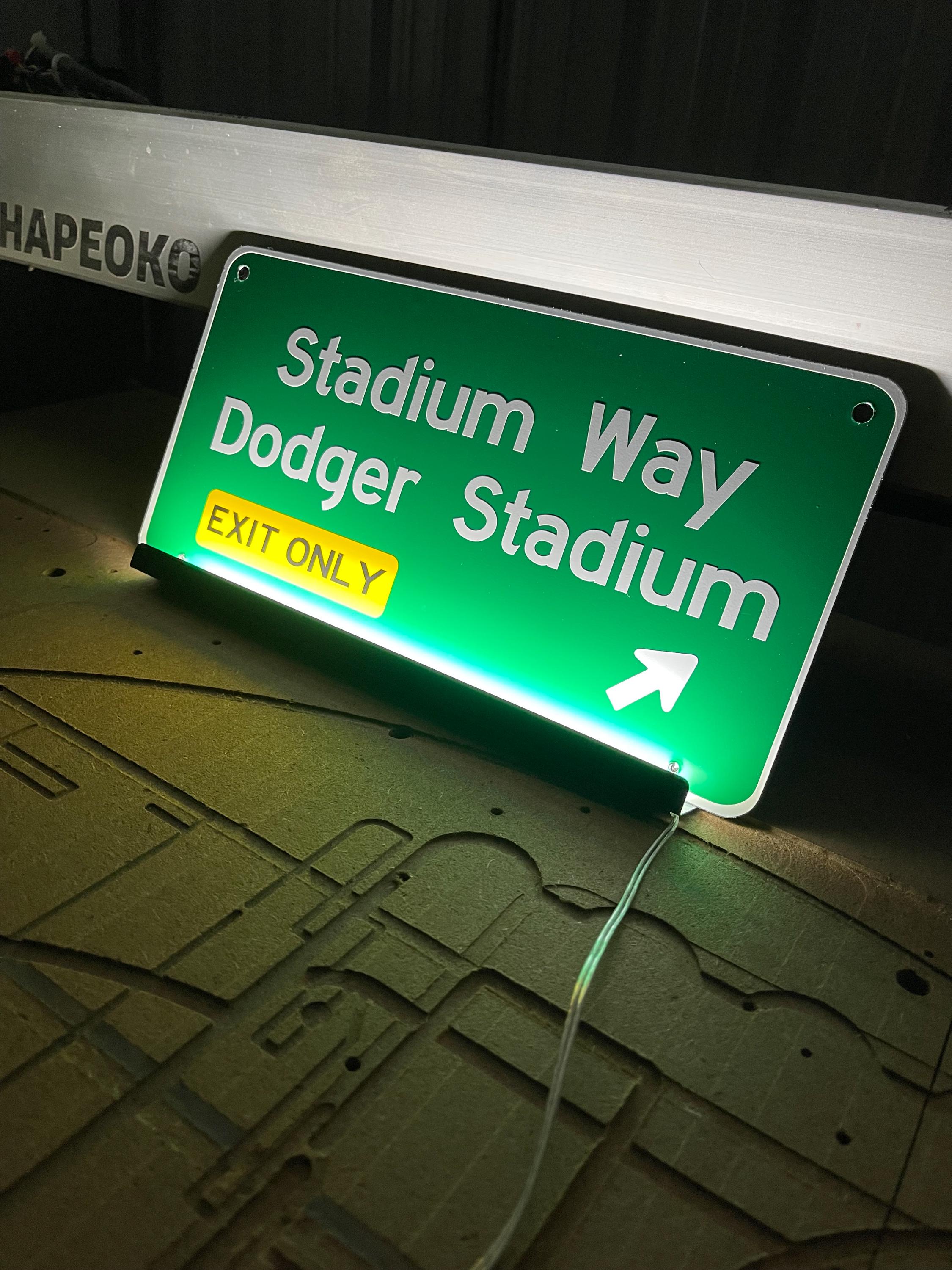 Stadium Way Dodger Stadium Freeway Exit Sign - Etsy