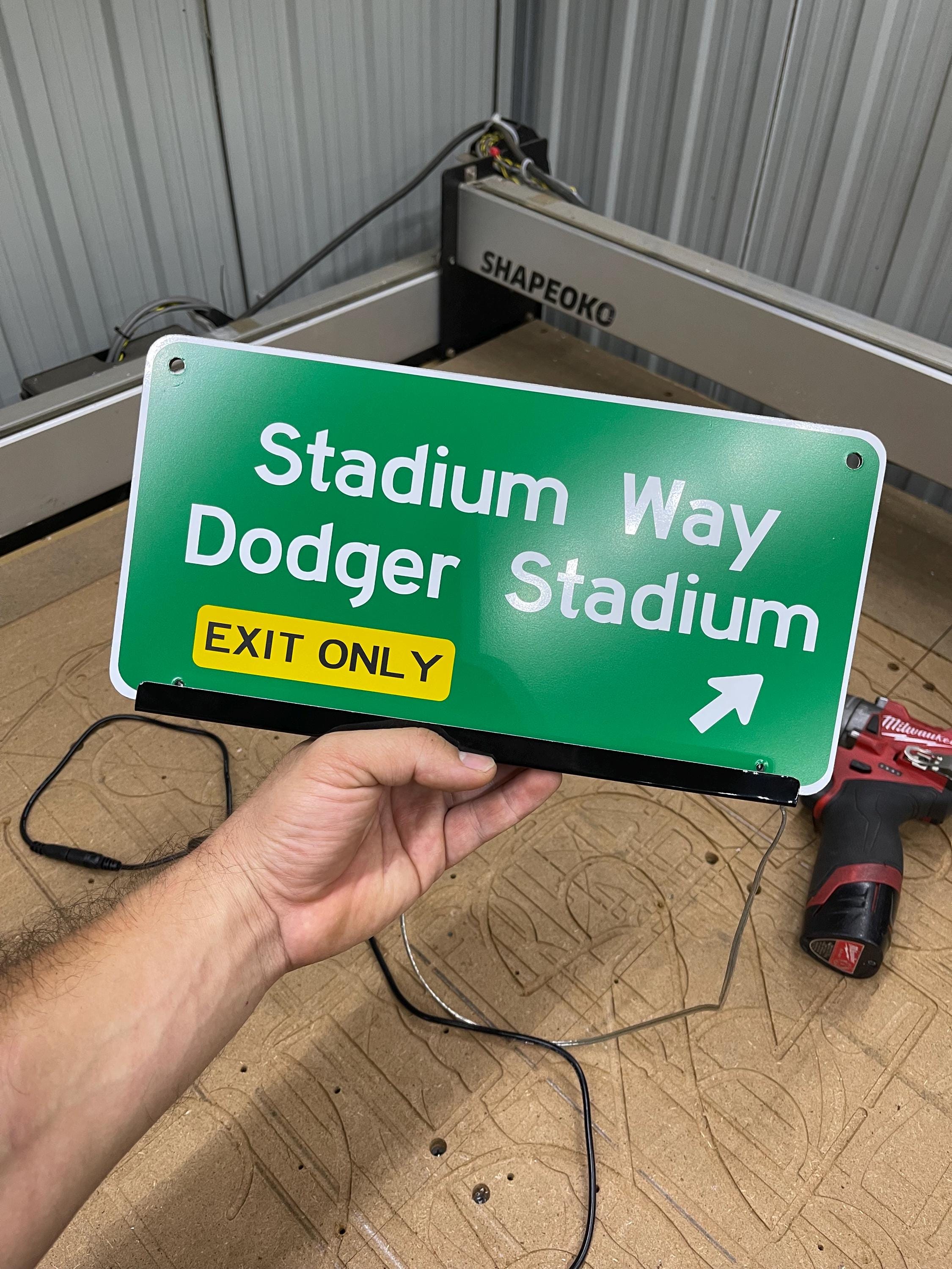 Stadium Way Dodger Stadium Freeway Exit Sign - Etsy