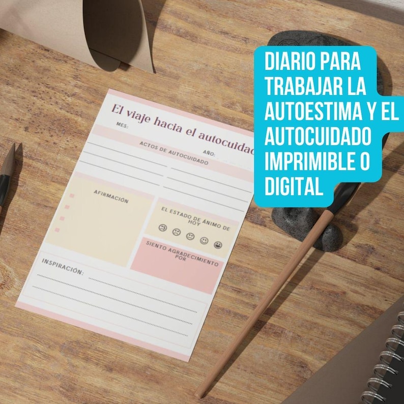 Diario de Autoestima y Autocuidado, Diario de Inteligencia Emocional ...