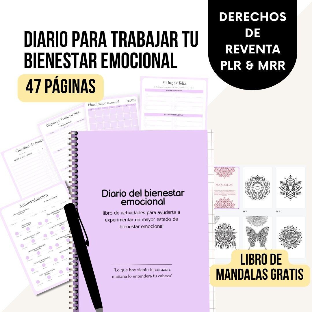 Diario de Bienestar Emocional, Diario de Emociones, Salud mental ...