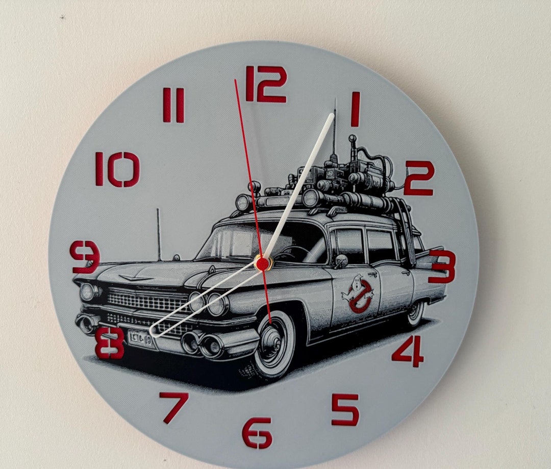 Ghostbusters Wall Clock 3d Printed Ecto-1 - Etsy
