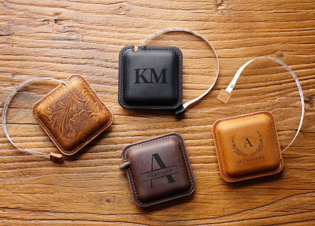 Personalised 1.5M Leather Tape Measure – Custom Tape Measure Gift for ...