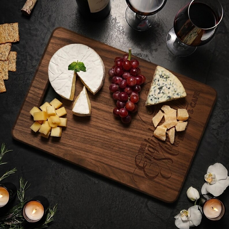 Personalized Walnut Cutting Board 9x6, Custom Engraved Business ...