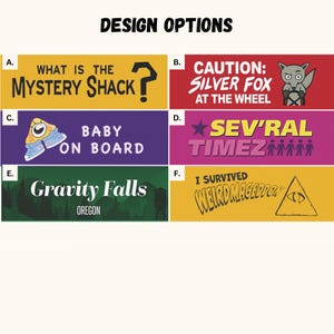Gravity Falls Bumper Sticker: Mystery Shack, Weirdmageddon, Fox - Etsy