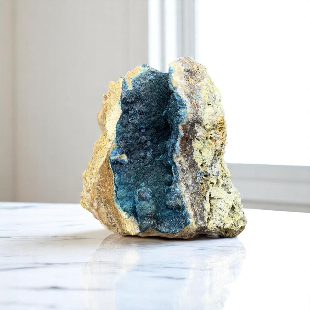 Natural Veszelyite Mineral - Rare Blue Crystal Specimen, Raw Mineral ...