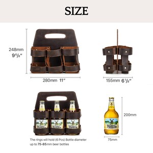 Personalized Leather Beer Carrier: Vintage 6-pack Drink Holder - Etsy