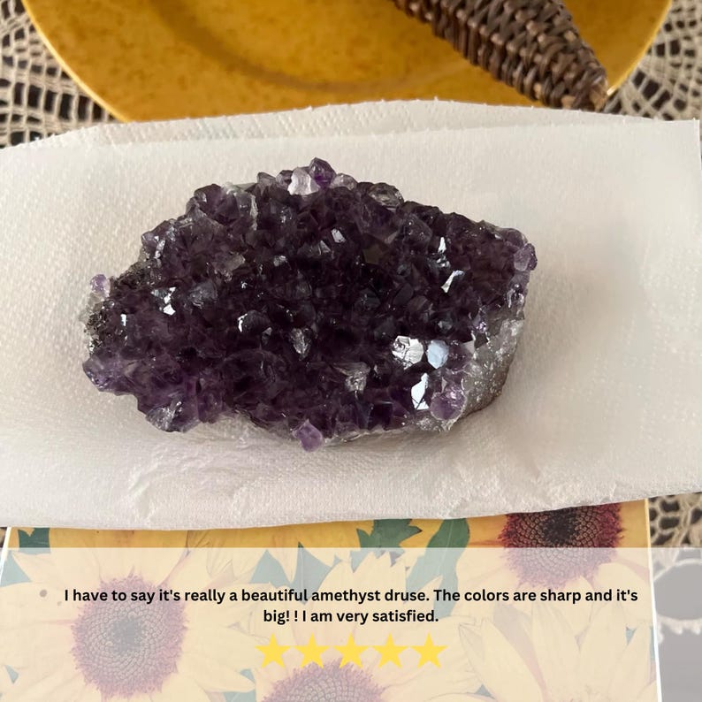Large Natural Amethyst Cluster: Raw Geode Crystal for Home Decor - Etsy