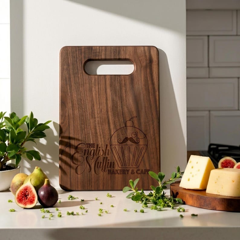 Personalized Walnut Cutting Board 9x6, Custom Engraved Business ...