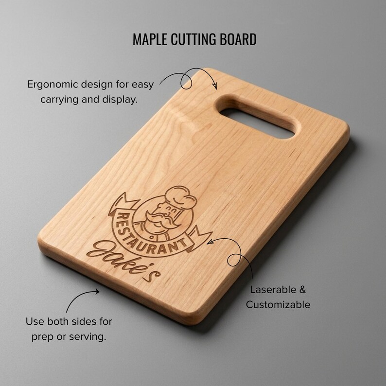 Personalized Maple Cutting Board, Custom Engraved Business Promotional ...