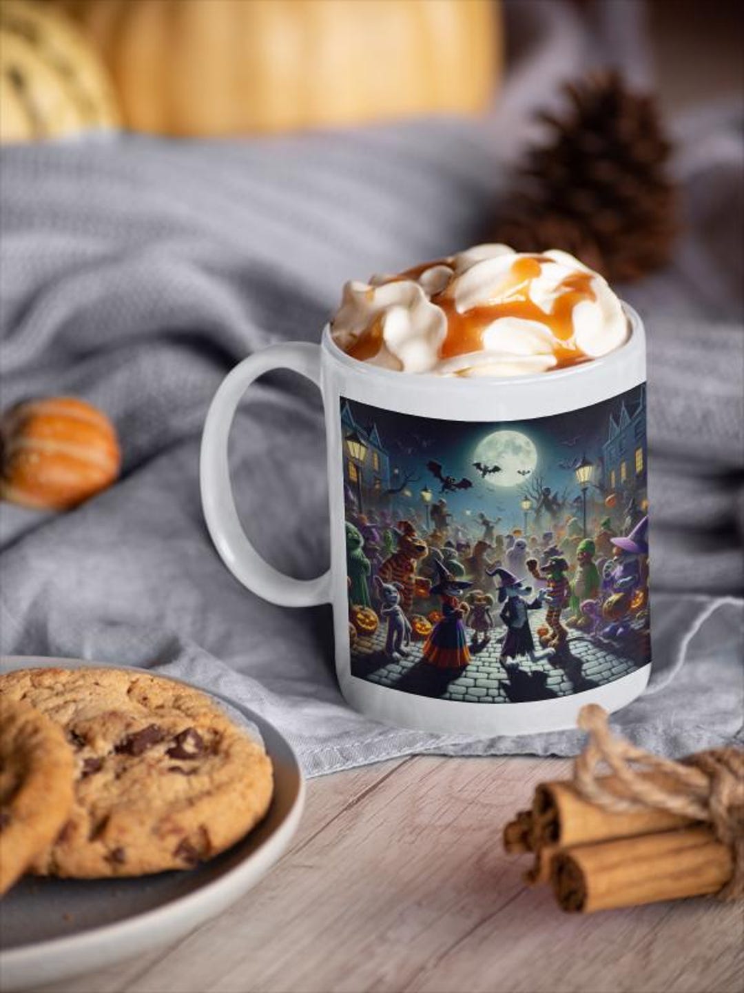 Halloween Ceramic Mug Silly and Cartoon Colorful Vibrant Party ...