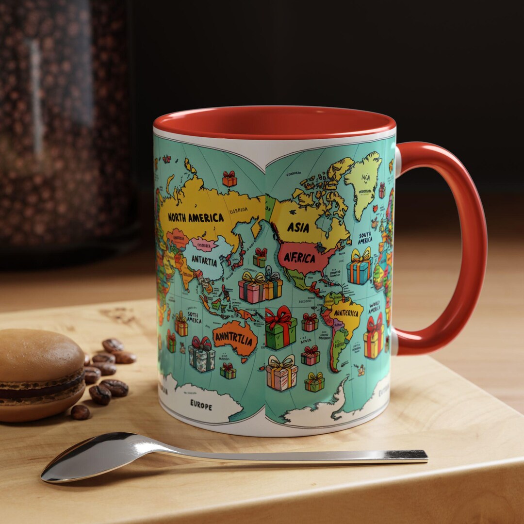 Gag Gift, World Map Traveler Gift, Coffee Mug, Geography Teacher ...