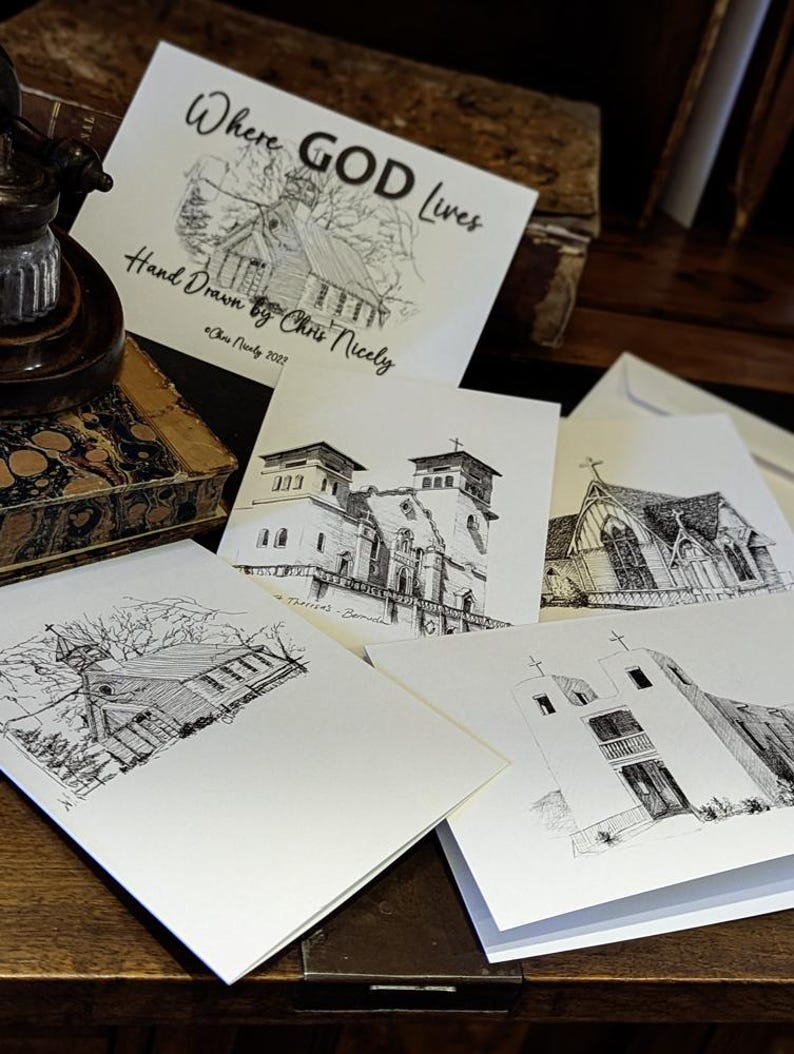 Mesa Hand-drawn Church Notecards: Pencil Art of Iconic Churches ...