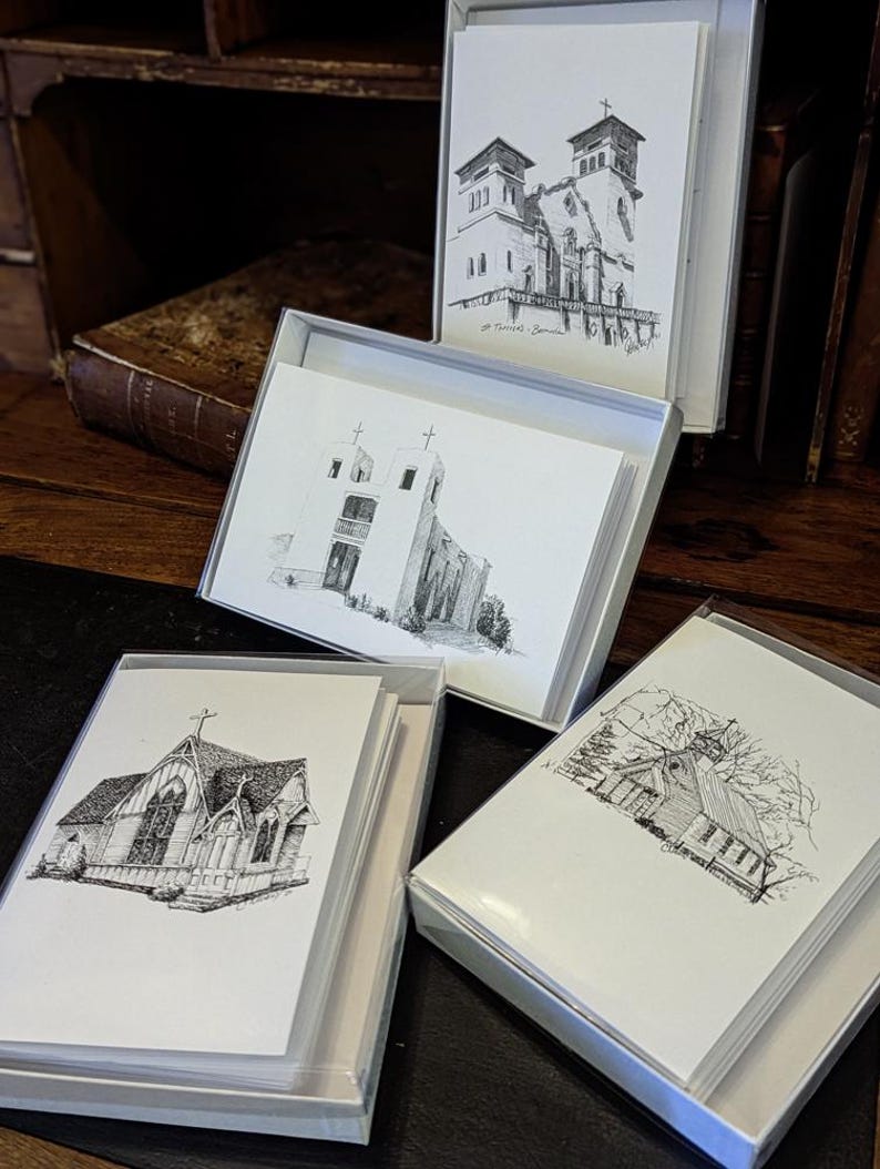 Mesa Hand-drawn Church Notecards: Pencil Art of Iconic Churches ...