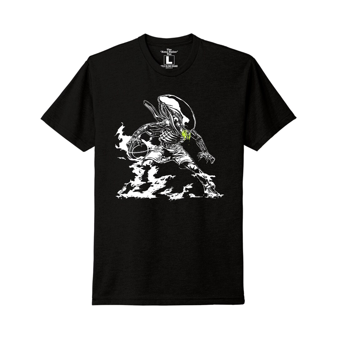 Sole Blend 'xeno-baller' T-shirt (aliens Xenomorph Face-hugger NBA ...