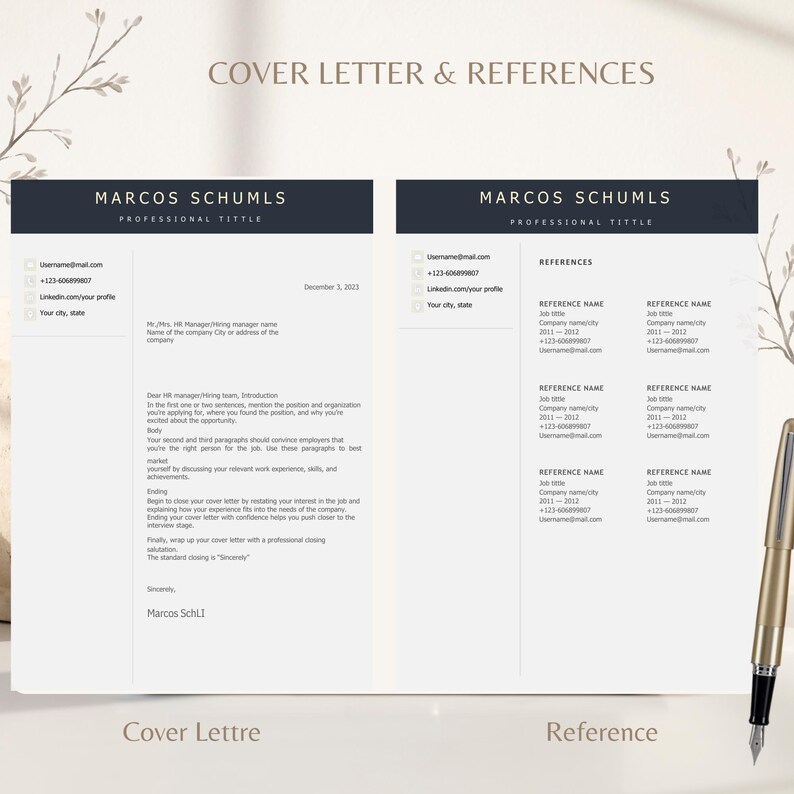 Best Professional Resume Template | Modern & Elegant CV Design 2024 | 1 ...