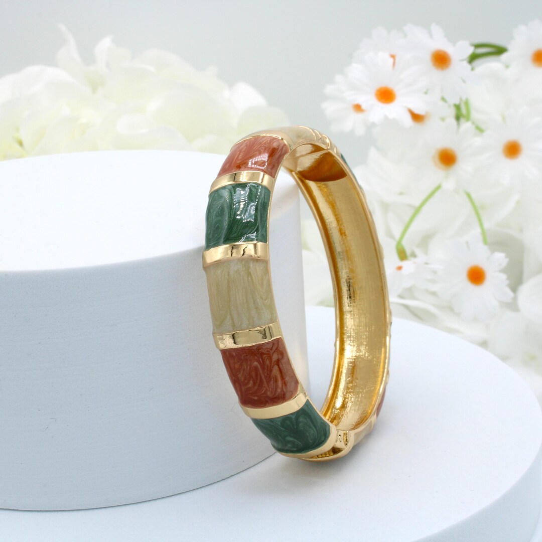 Bracelet Opening Hinged Bangles - 7.25 Inches - Etsy UK