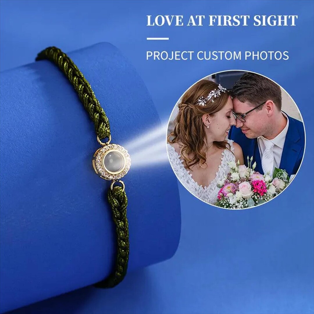 Photo Projection Bracelet, Personalized Photo Charm Bracelet, Picture ...