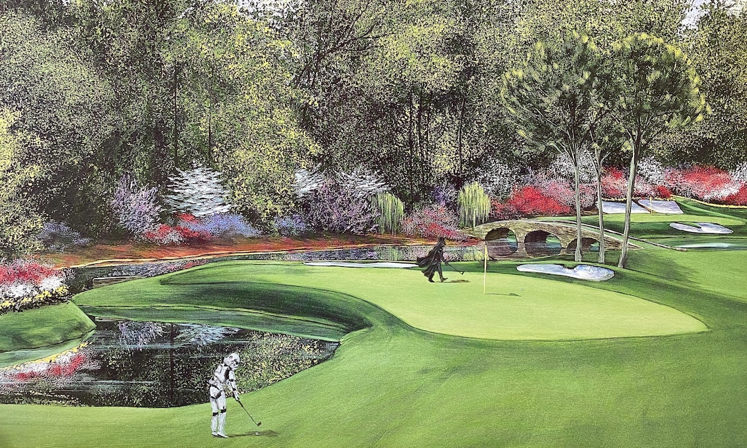 Golfing Darth Vader & Stormtrooper Art Print: Upcycled Star Wars Decor ...