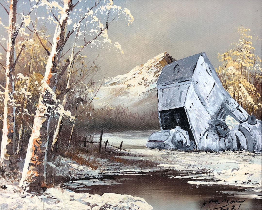Crashed At-at Walker Hoth Winter Star Wars Upcycled Thrift Store ...