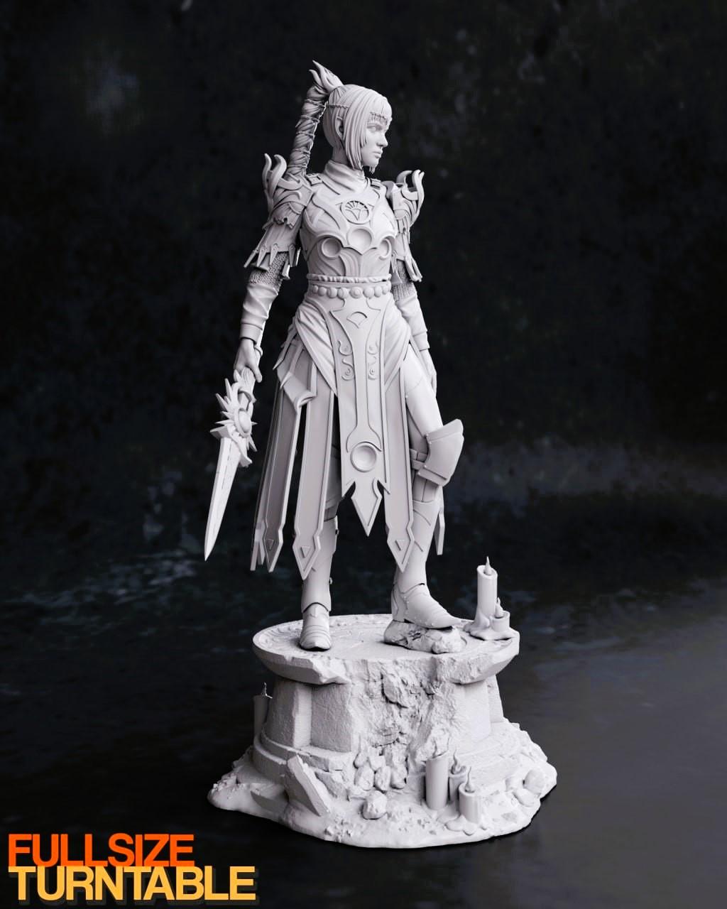 3D Shadowheart STL File + Baldur's Gate Bust Print Anime - Digital ...
