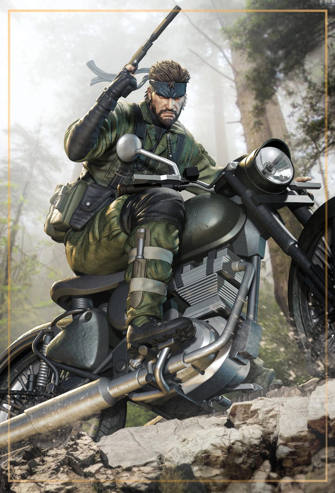 Solid Snake + BUST Metal Gear Anime Print STL File - Digital Download ...