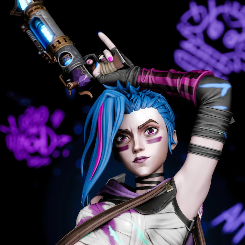 Jinx Arcane Print Anime STL File - Digital Download - Etsy