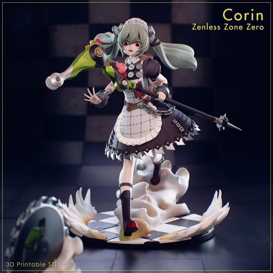 Corin Figurine, Manga Anime Games Zenless Zone Zero in Painted Resin or ...