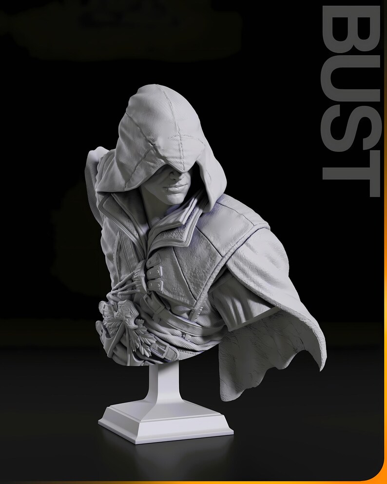 3D STL File Ezio + Bust Assassin's Creed Impression Anime - Digital ...