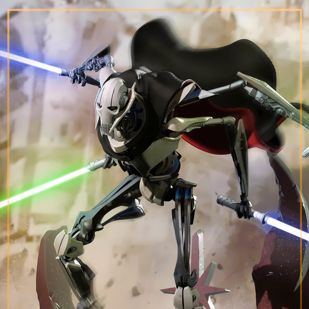 3D STL File of General Grievous + Bust of Star Wars Anime Print ...