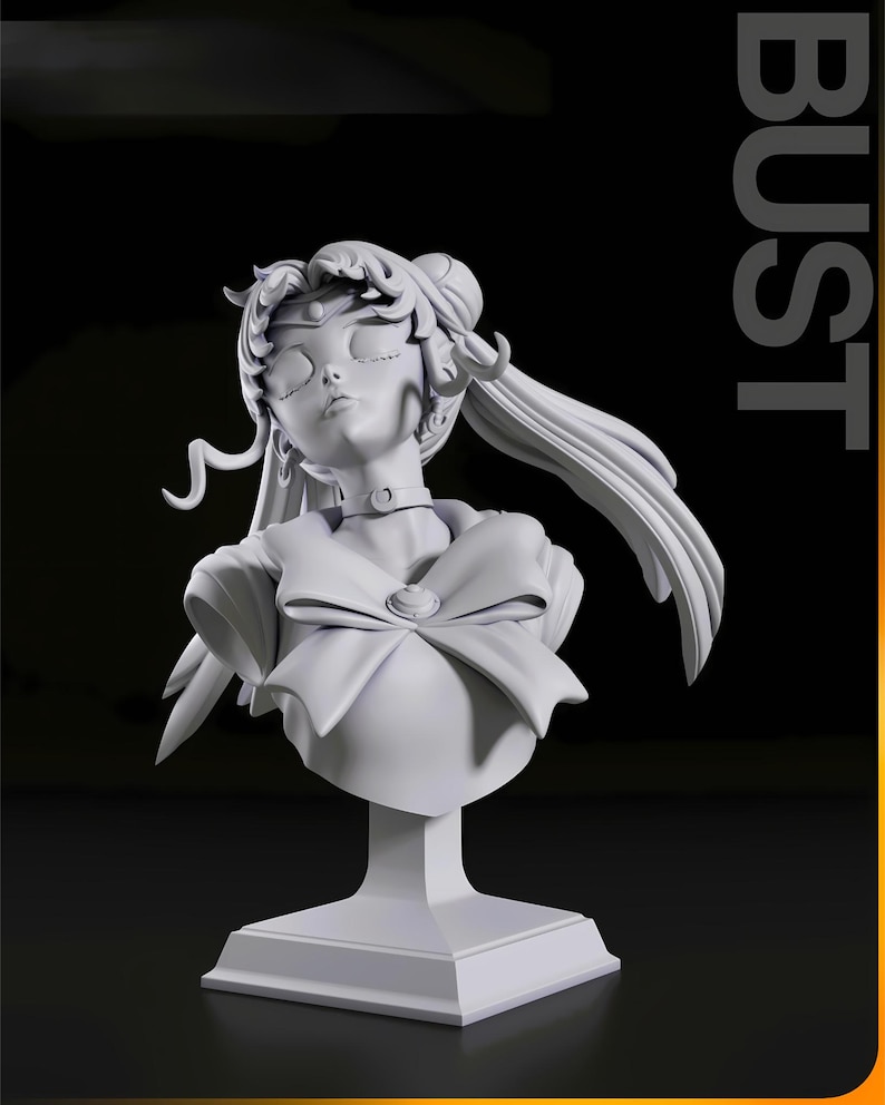3D STL Figure to Print Usagi + Bust Sailor Moon | Premium Anime Geek ...