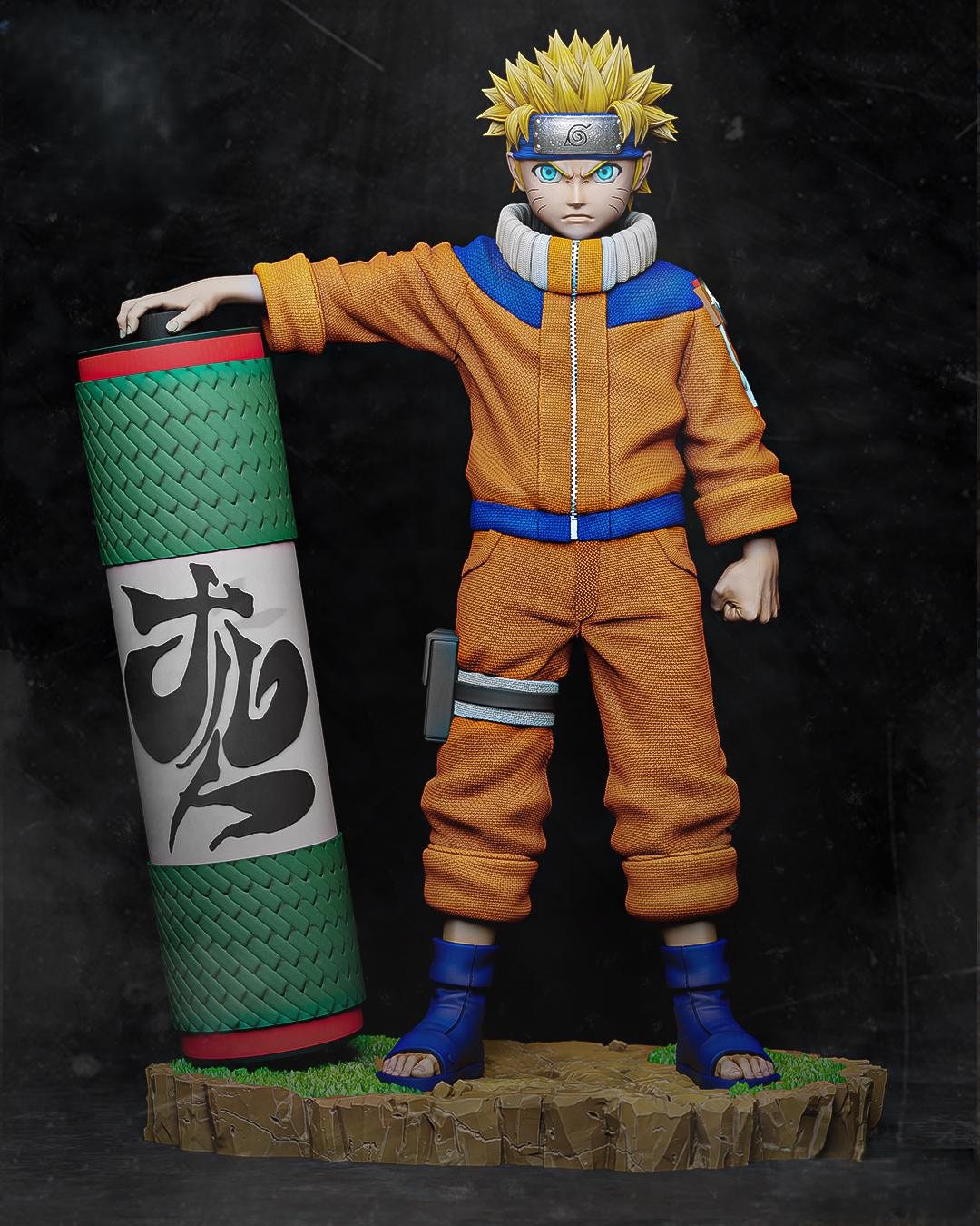 Naruto Uzumaki scroll Figure, Manga Anime Games Naruto in Painted Resin ...