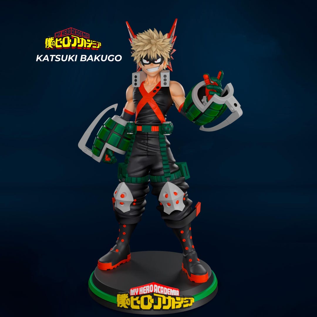 Katsuki Bakugo Figurine, Manga Anime Games My Hero Academia in Painted ...