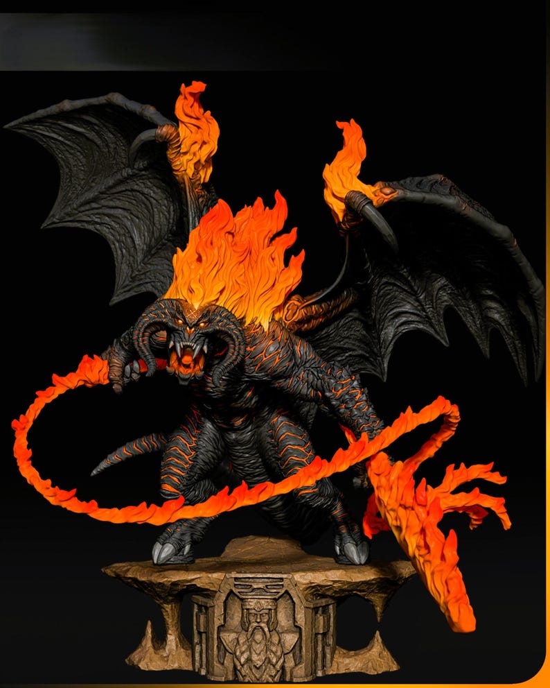 Balrog Bust 3D Print Anime STL File - Digital Download - Etsy